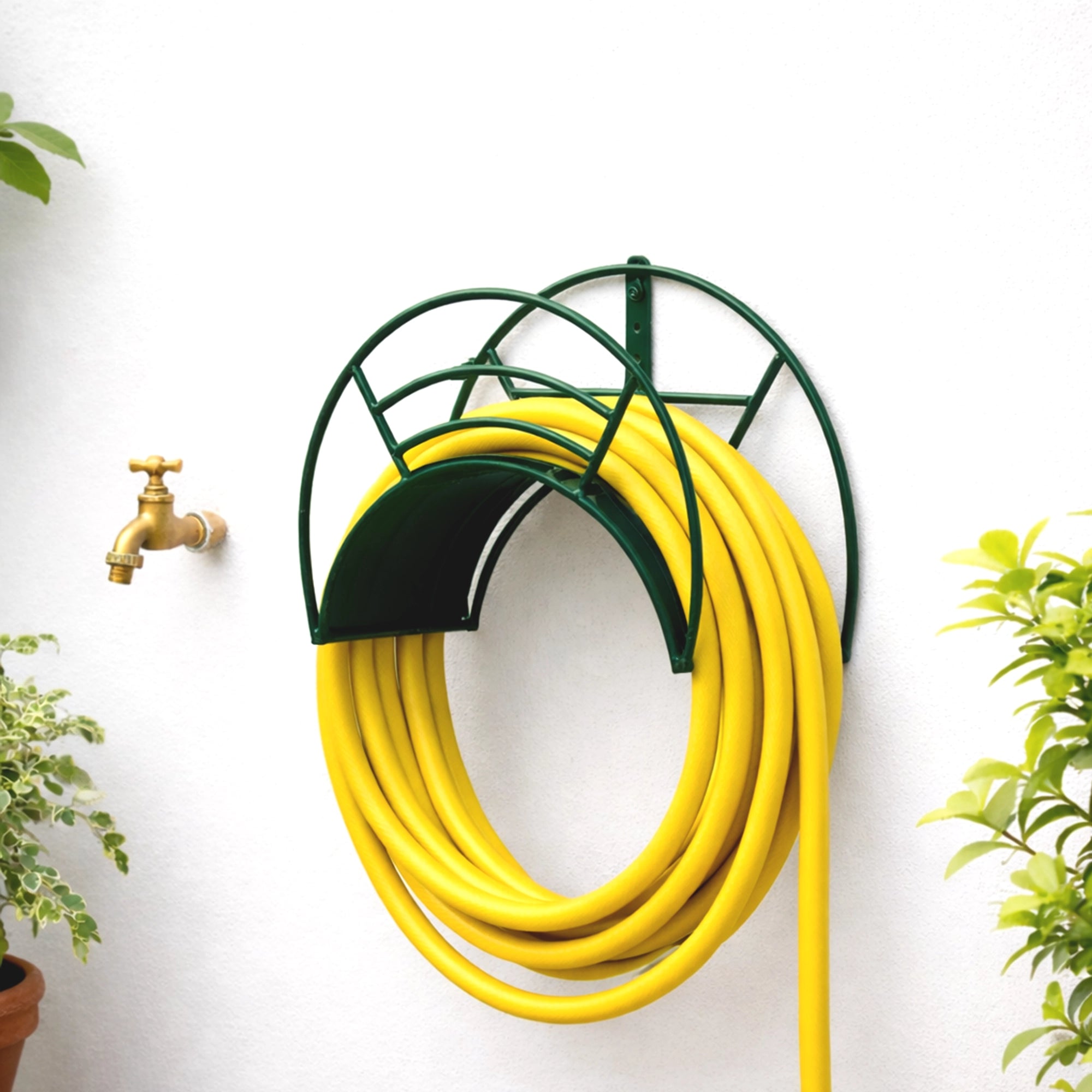 Urban Plant Wall Mount Hose Hanger – Sturdy & Space-Saving (Green)