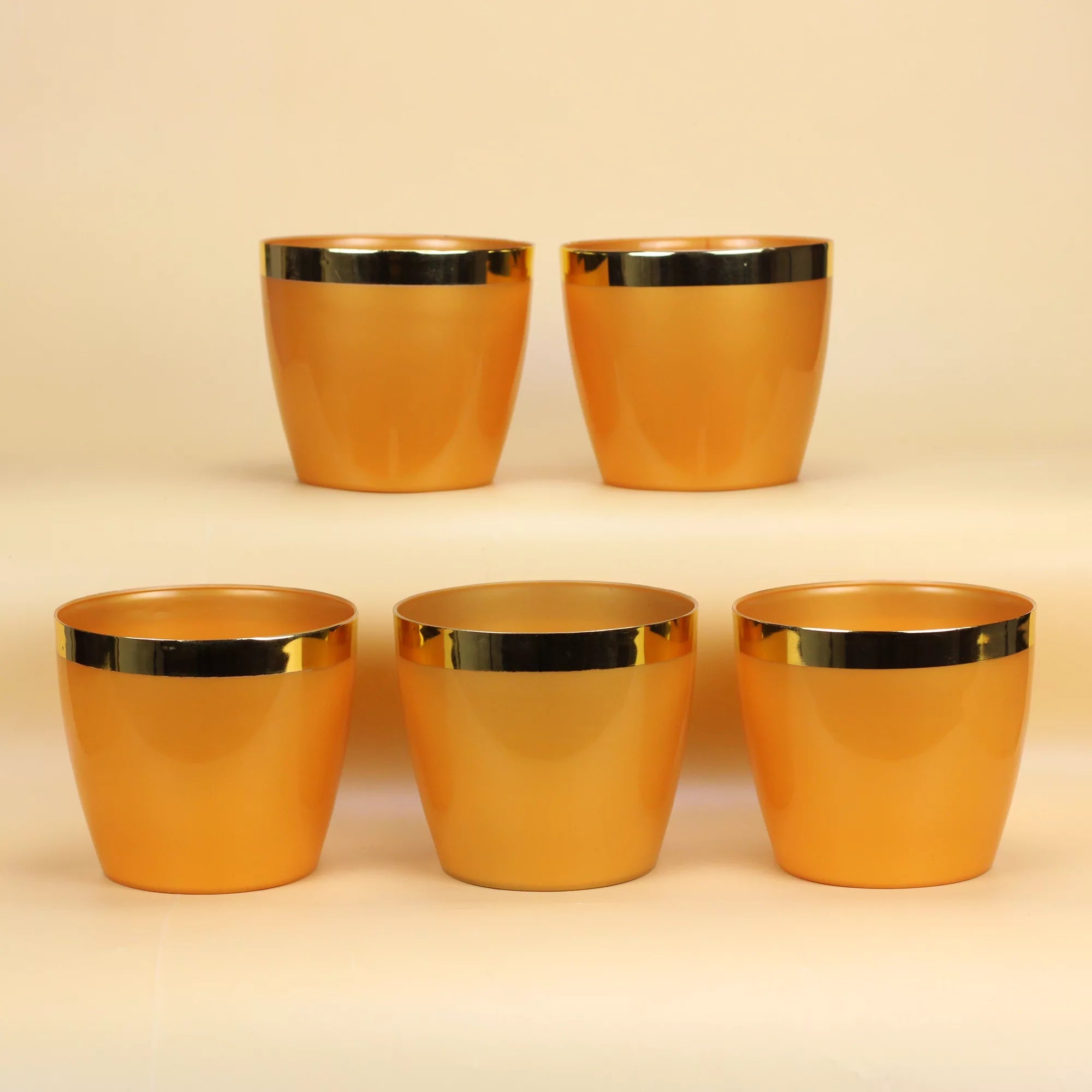 Mini Plastic Pots (5 inch) - Set of 5